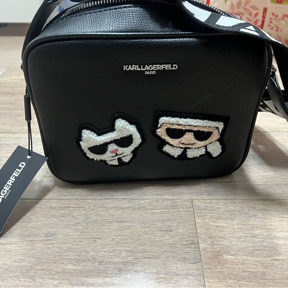 Karl Lagerfeld | Bags | Karl Lagerfeld Black Crossbody Bag With Fun ...
